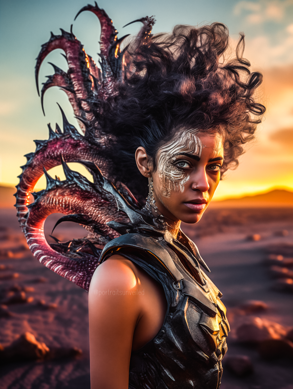 Leila "Venom" Haddad - Cyberpunk AI Art Digital Download | Futuristic ...