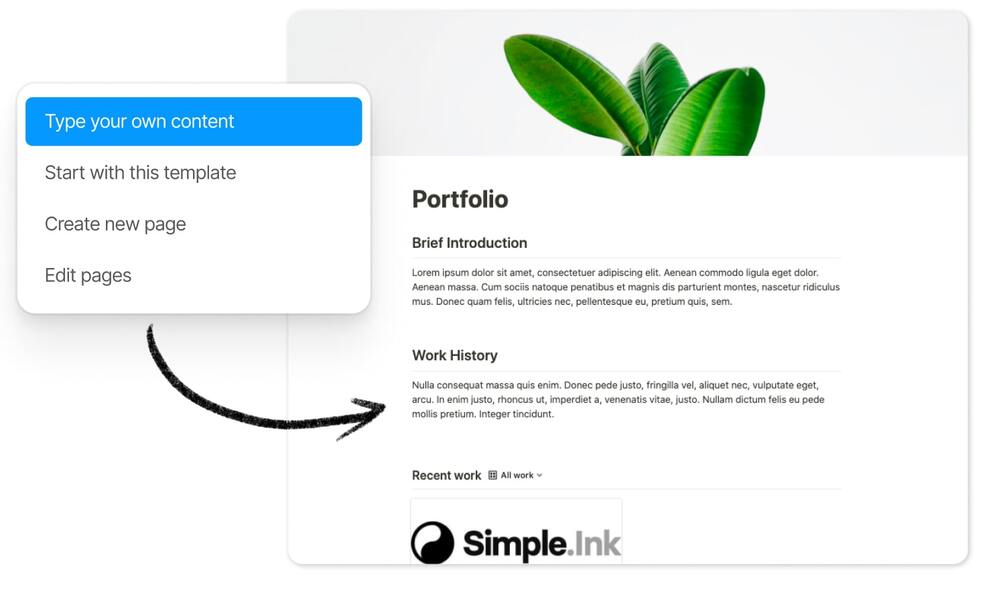 Notion Portfolio Template For Freelancers
