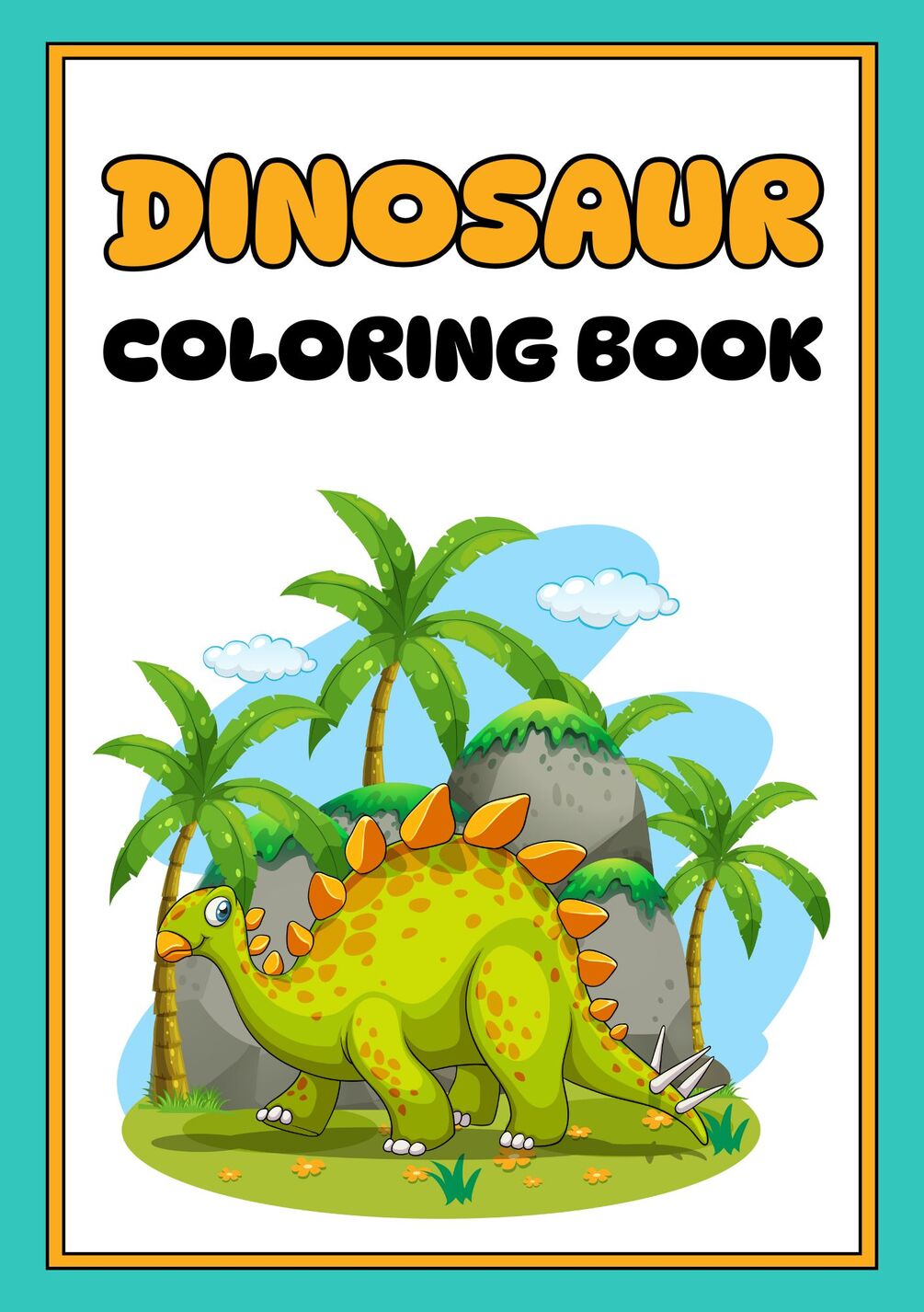 Dinosaurs Coloring Book in Vibrant Lined Style – Fun & Roaring ...