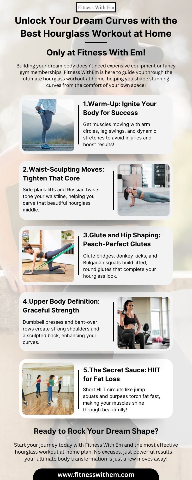 Unlock Your Dream Curves at Home with FitnesswithEm’s Hourglass Workout!