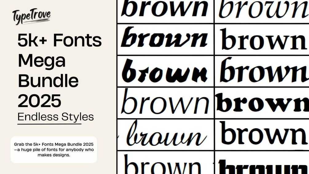 5k+ Fonts Mega Bundle 2025 - Top Trending Typography for Designers