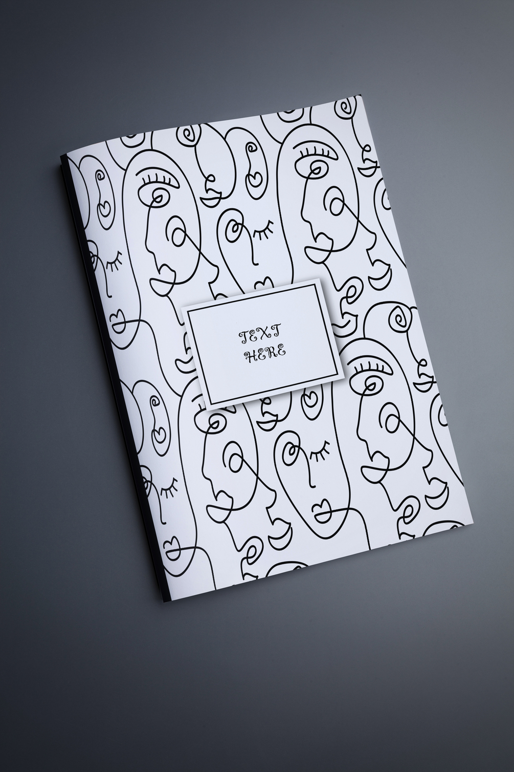 ( Premium Design ) Lining Faces Art style Book Cover Digital Template ...