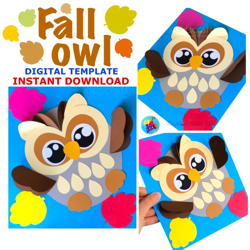 3D or 2D Fall Owl Craft Autumn Forest September Ottober Crafts Bulletin ...