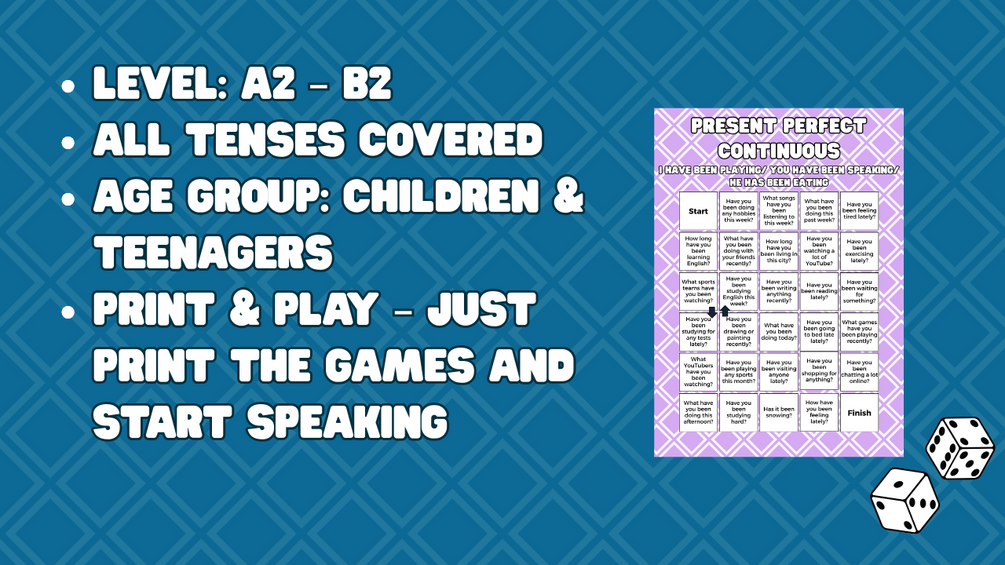 Roll & Talk: 12 Board Games to Practice All English Tenses