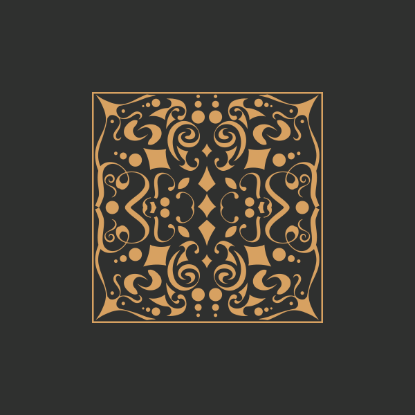 Golden Arabesque Logo – Handmade Ornamental Icon