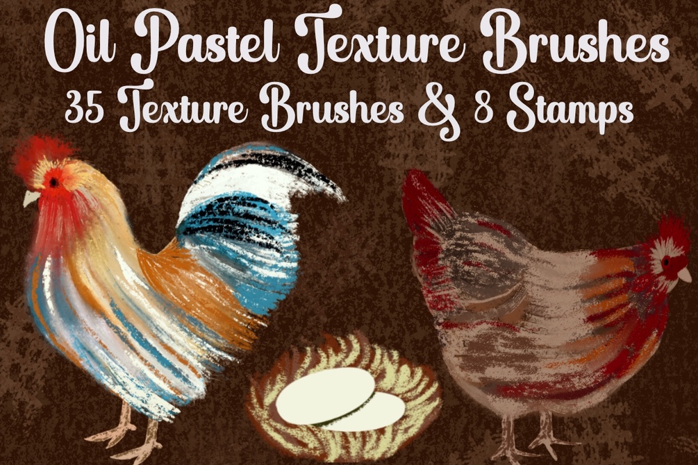 43 Procreate Oil Pastel Texture Brush