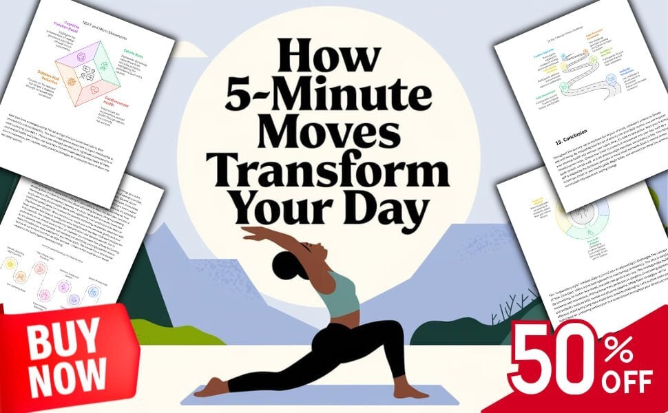 how 5- minute moves transform your day + printable fitness planne for free