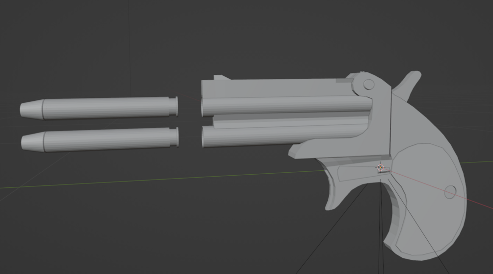 Derringer Gun Model Blender