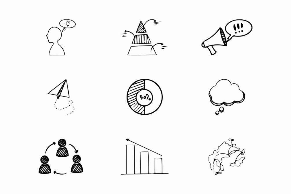 Doodle Business Scratch Illustration