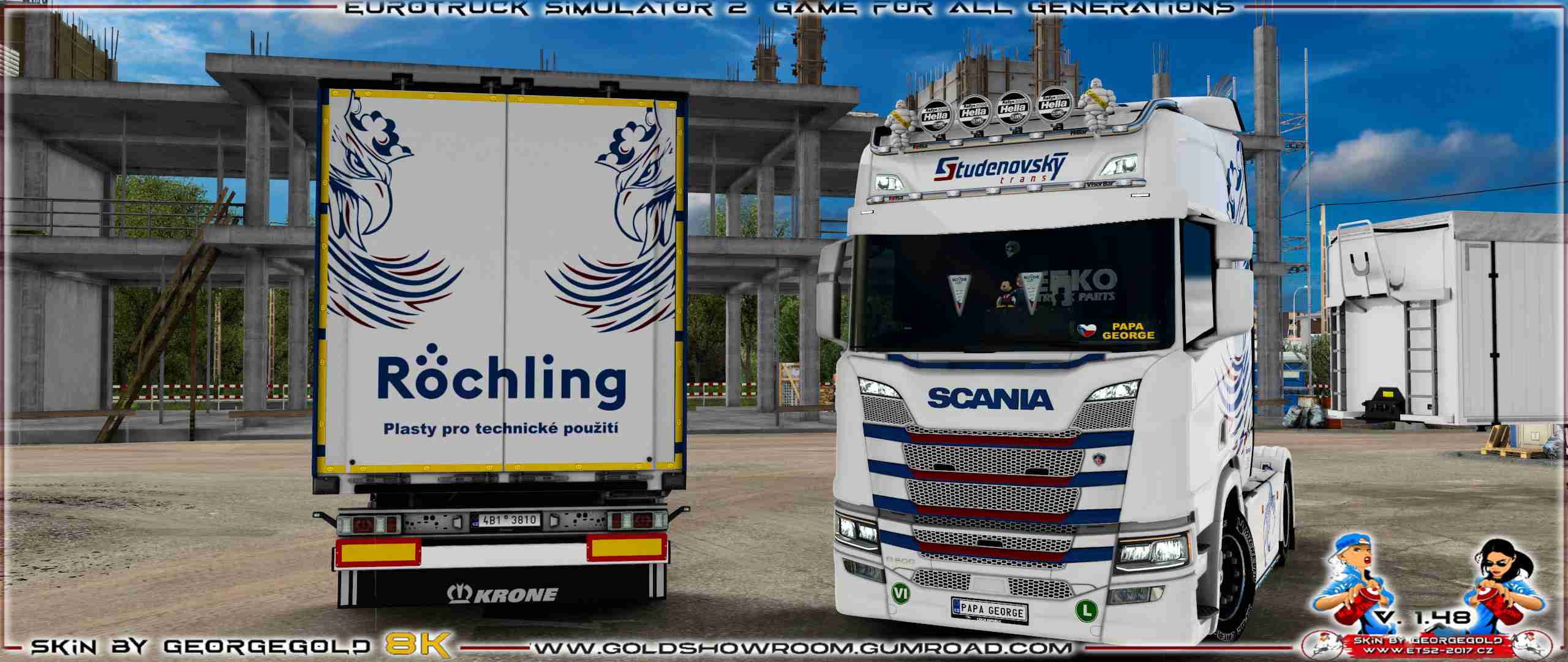 ETS 2 Skin Combo Scania R NG Studenovsky Trans