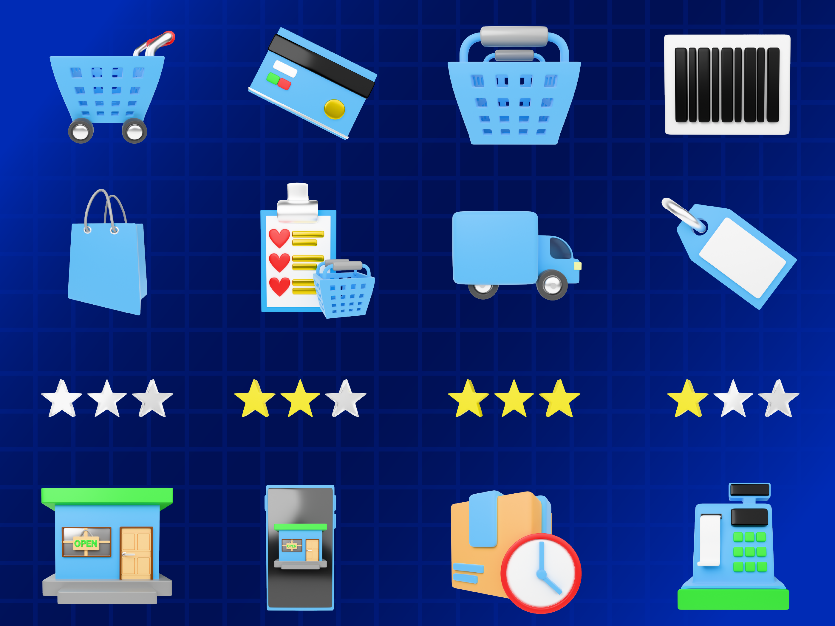 3D E-commerce Icons