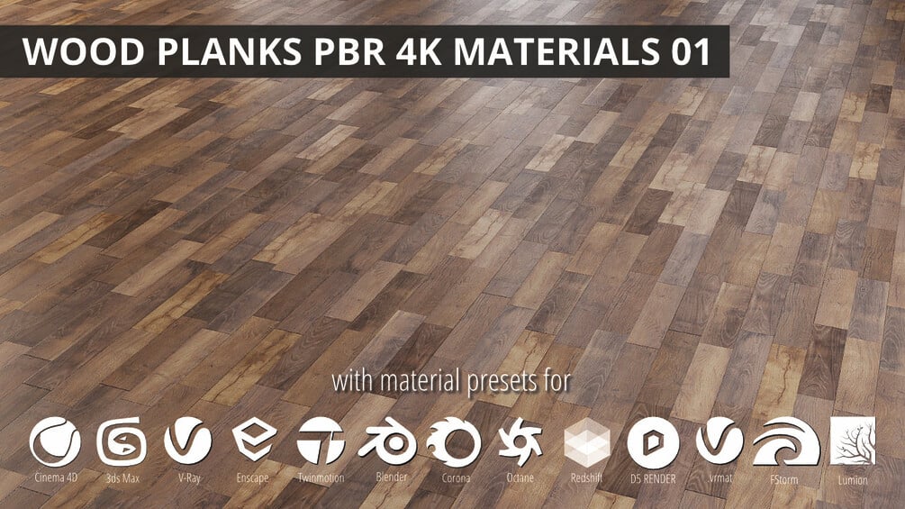 Wood Planks 01 PBR 2K/4K Materials