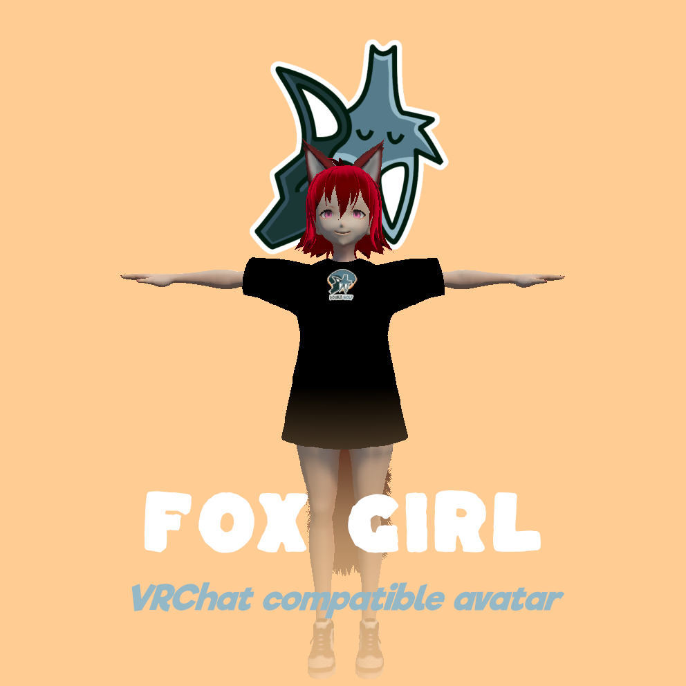 VRoid - Fox Girl - VRChat Ready (optional NSFW)