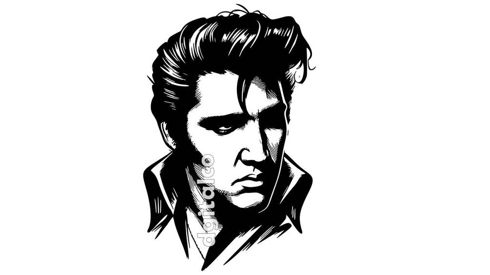 Elvis Presley Vector Portrait - High-Quality Graphics Bundle for ...