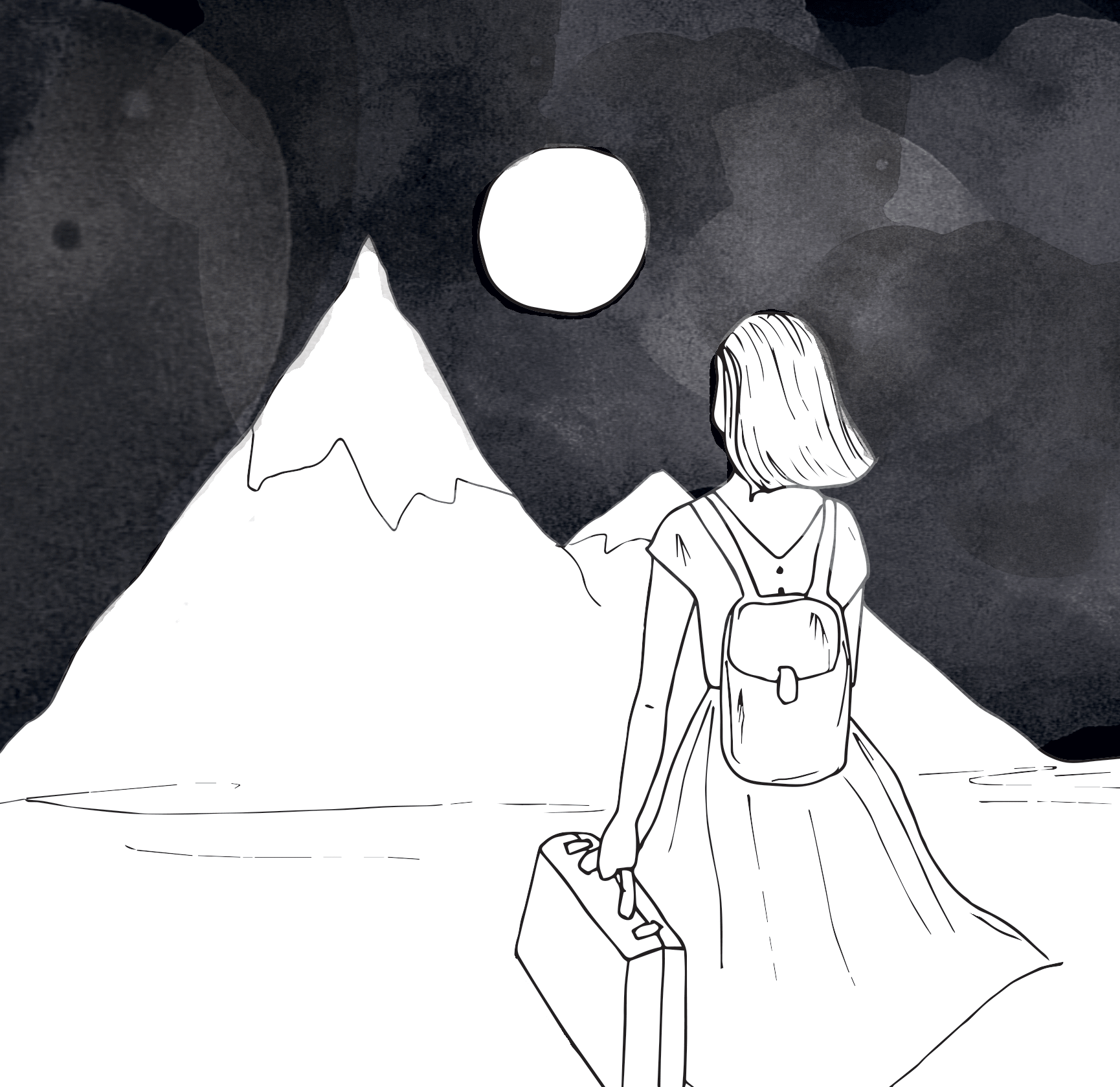 Illustrated Print - New horizons