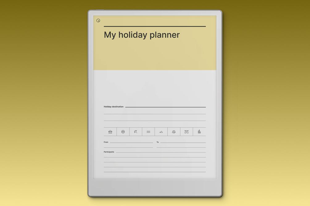 My Holiday Planner