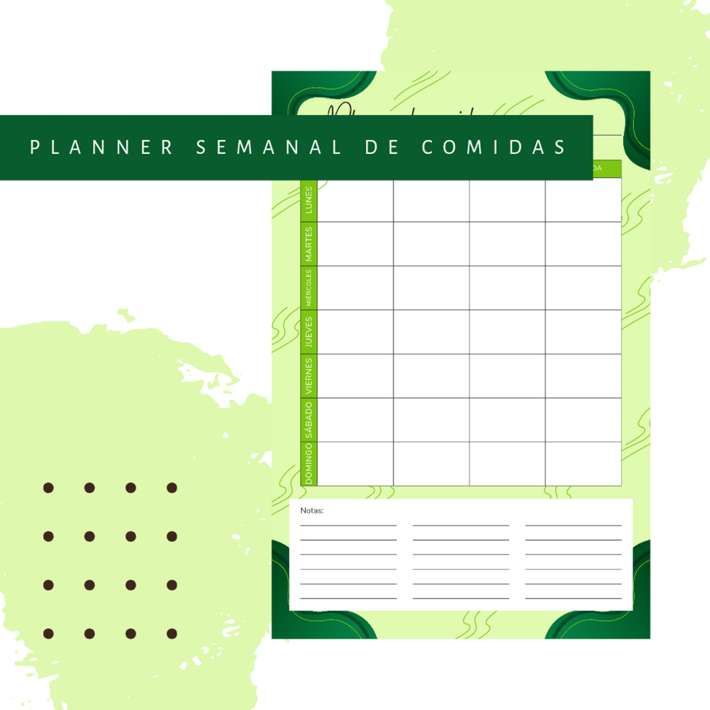 Plantilla imprimible MealMaster Planner Pro