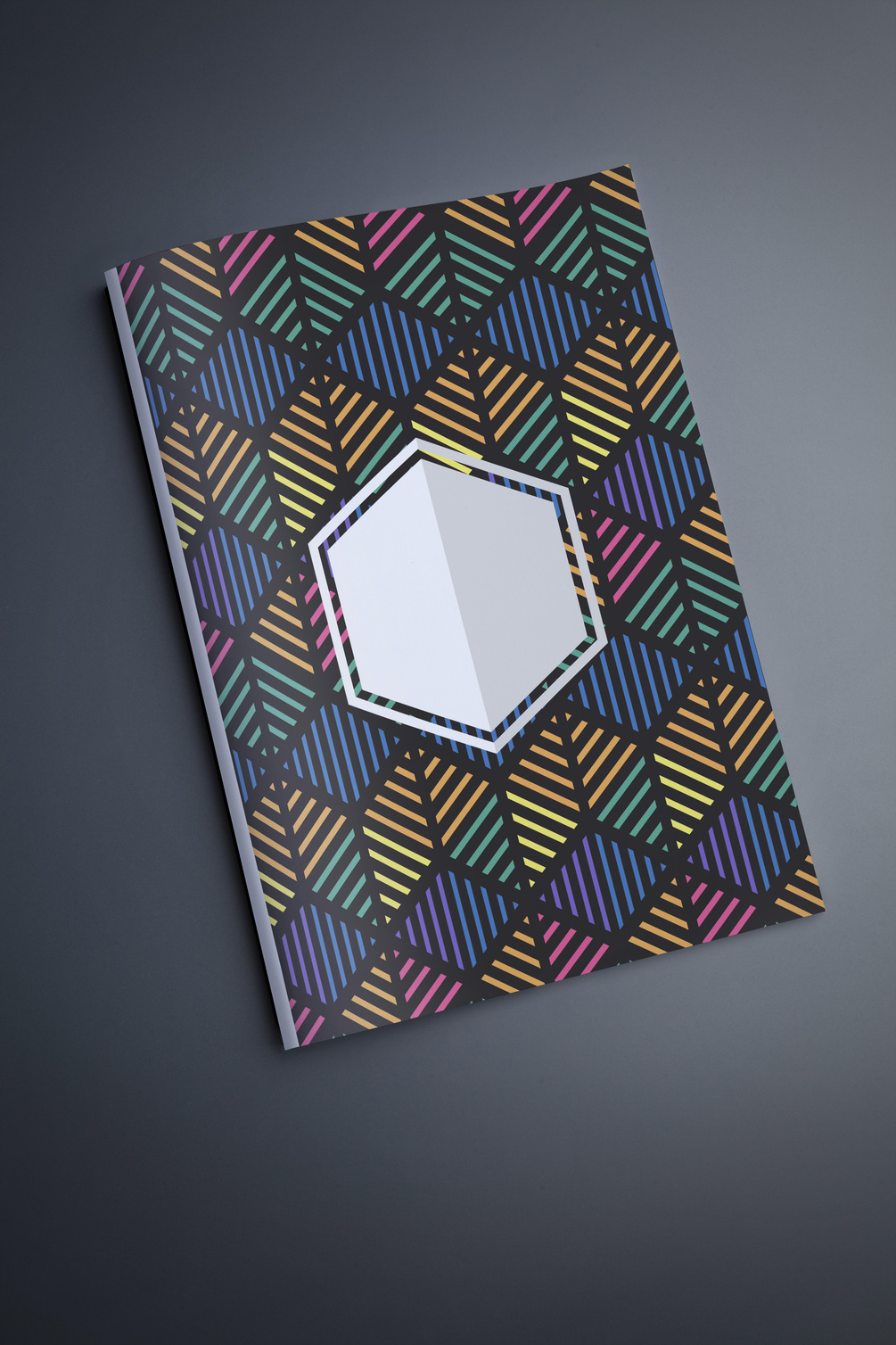 Abstract Rectangular colorful lining style Book Cover Digital Template ...