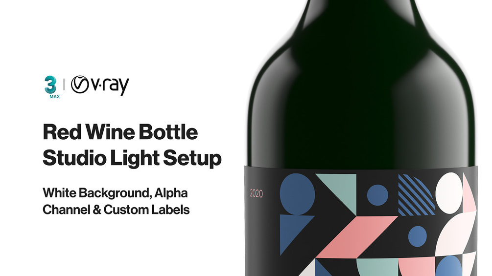 Red Wine Bottle 3D Studio Light Setup - White Background with Alpha ...