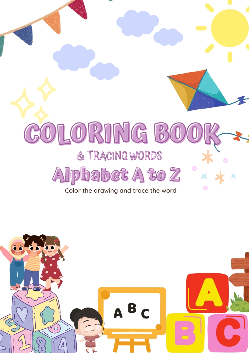 Coloring Book & Tracing Words