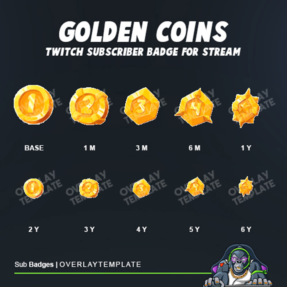 Golden Coin – Sub Badges