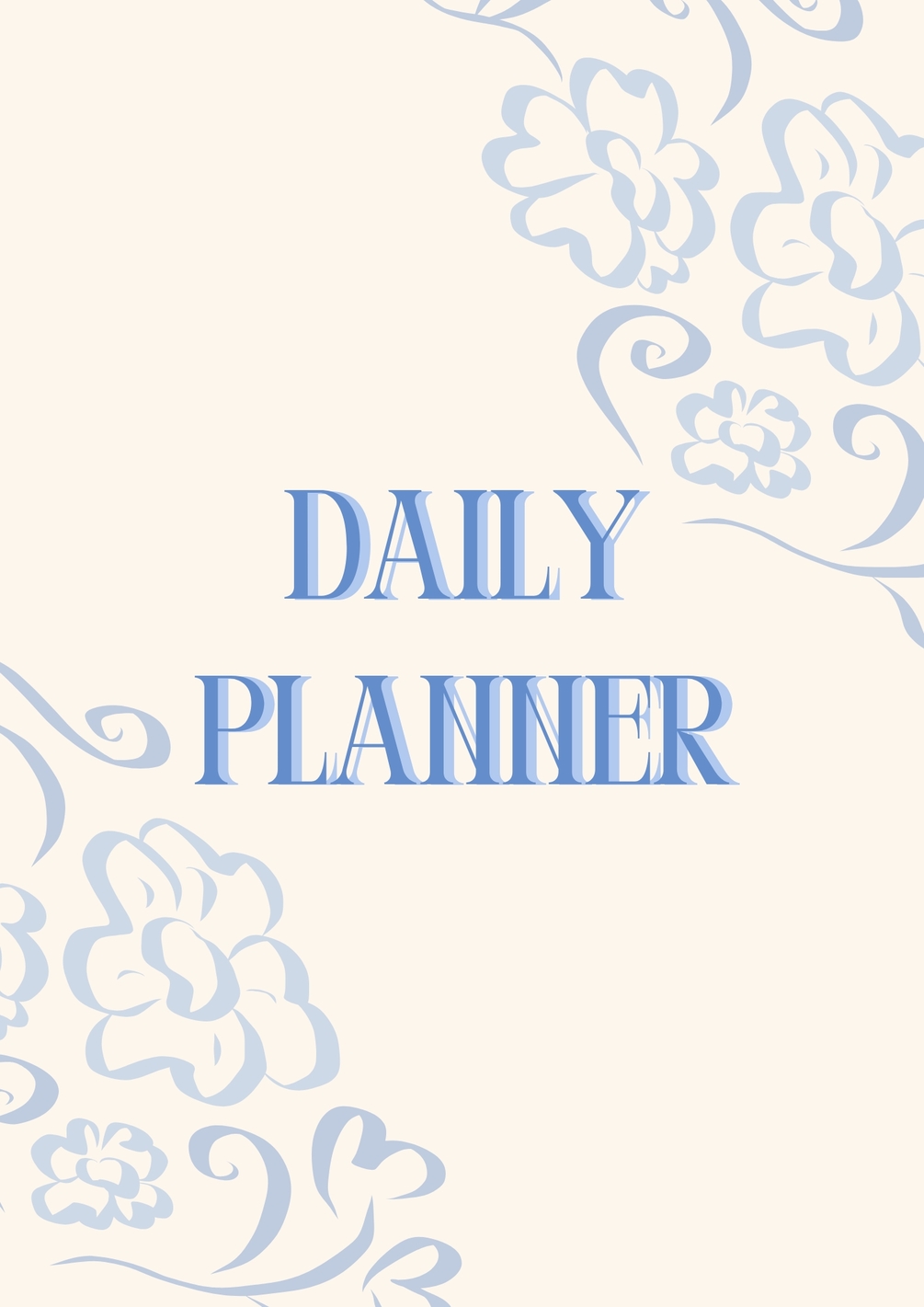 Shades of Blue Simple Planner Template