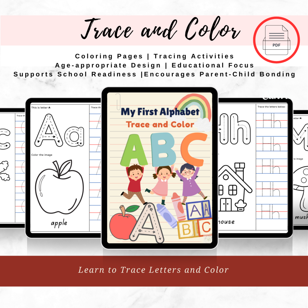 My First Alphabet 🖍️ Trace & Color Alphabet – Fun to Color, Easy to ...