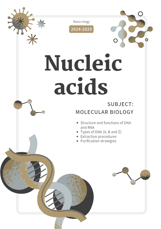 Molecular Biology: Nucleic acids (DNA and RNA) with extraction and ...