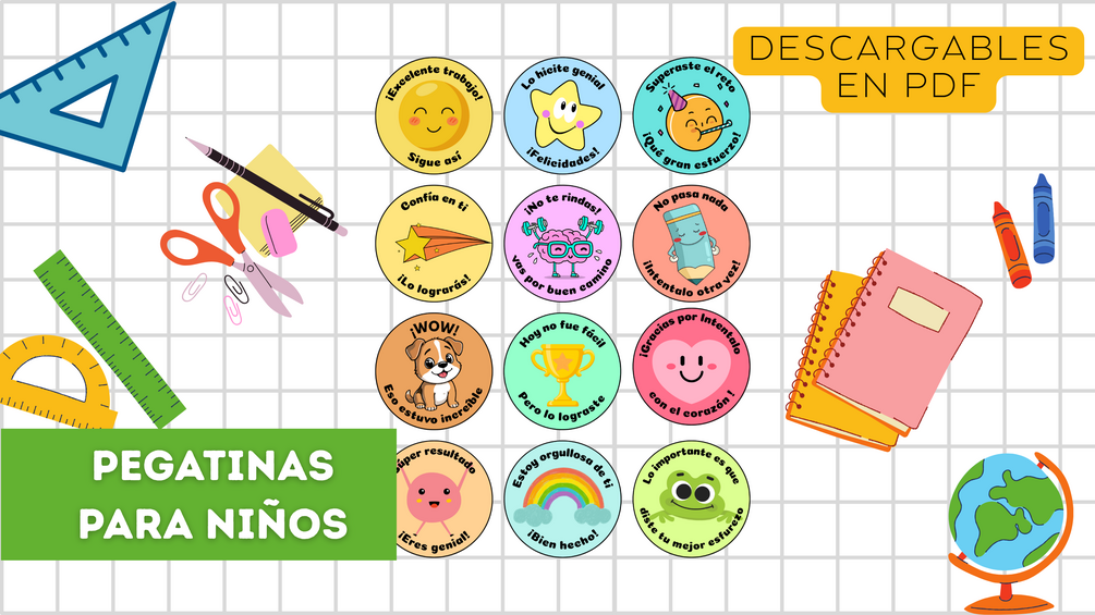 Stickers infantiles motivacionales para imprimir – 12 frases con ...