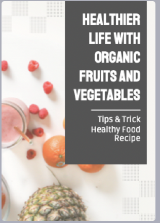 Beige and Grey Minimalist Simple Organic Fruits and Vegetables Booklet