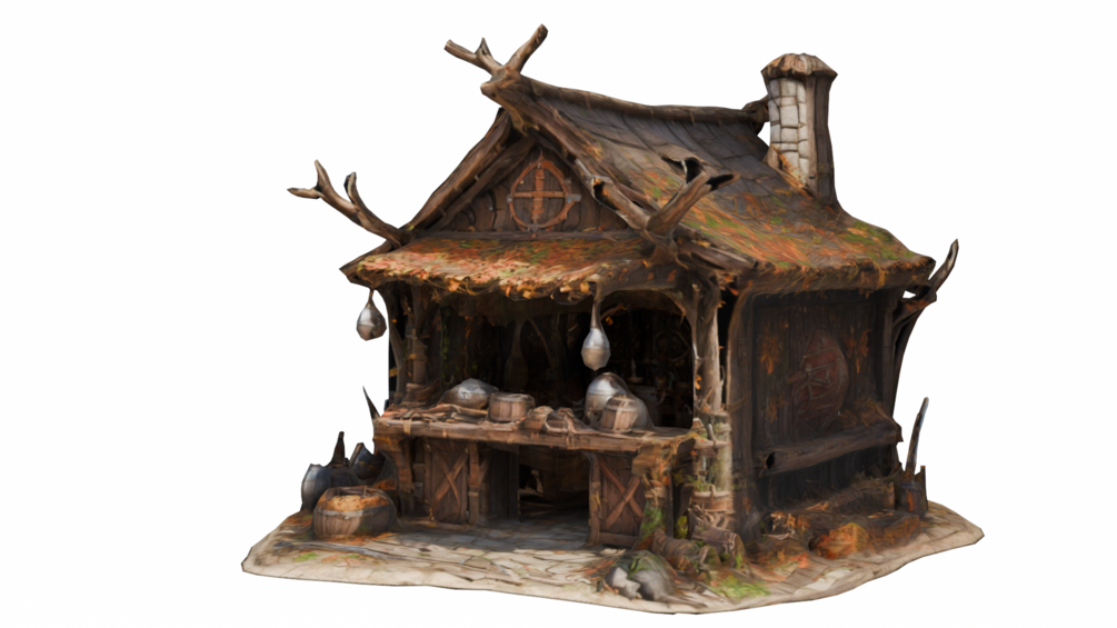 Medieval Merchant Stand Fantasy Weapon Shop