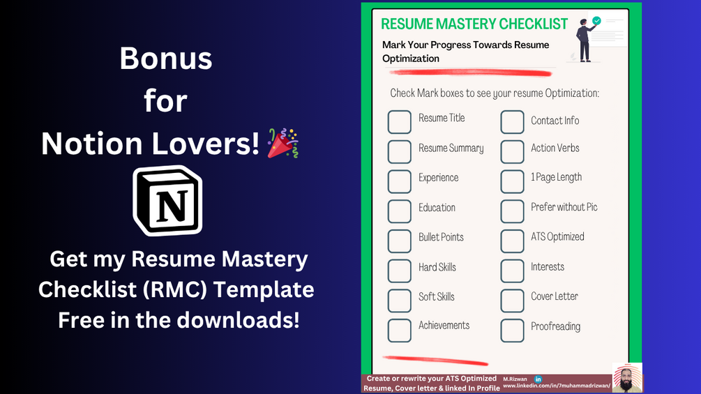 Resume Mastery Checklist (RMC)