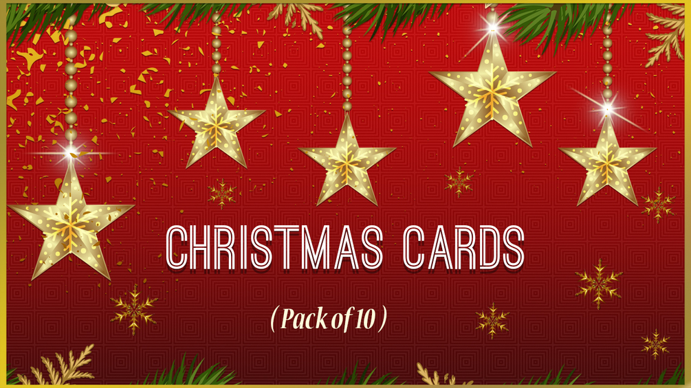 Christmas Digital Cards Templates (Pack of 10)