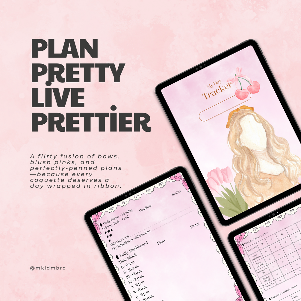 Coquette Daily Planner | Fully customizable