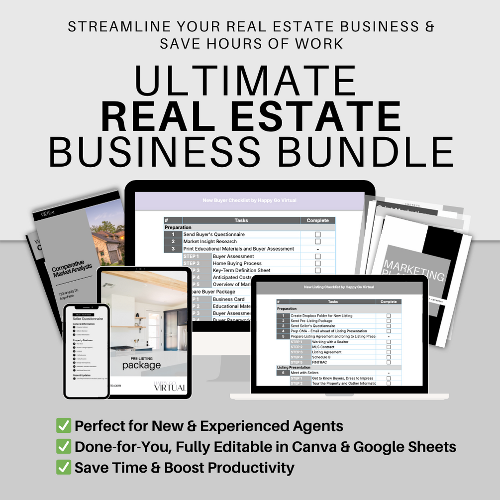 Ultimate Real Estate Agent Business Bundle | Editable & Customizable ...