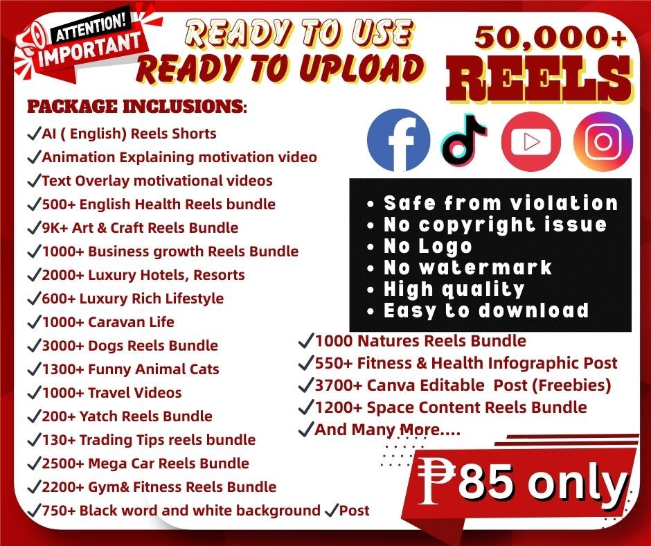 50,000+ REELS ready to use and ready to upload in your social media ...