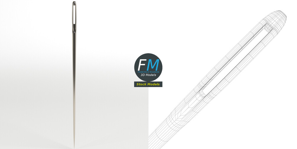 3D MODEL - Sewing needle