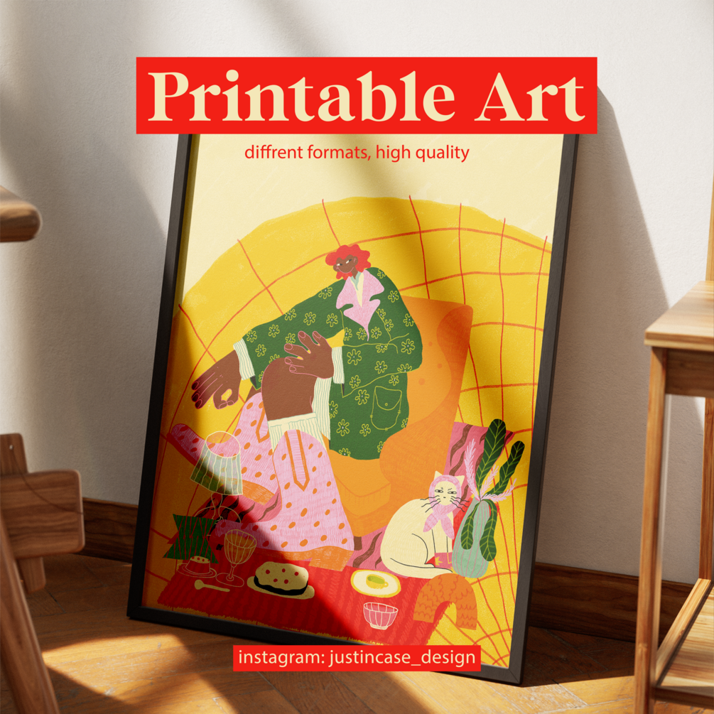 Printable Digital Poster ,,Sweet Laziness''