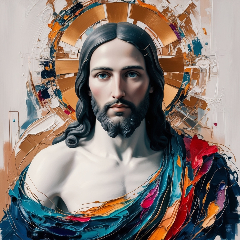 🎨 Dive into the Divine World of Abstract Expressionism with Lord Jesus 🌟