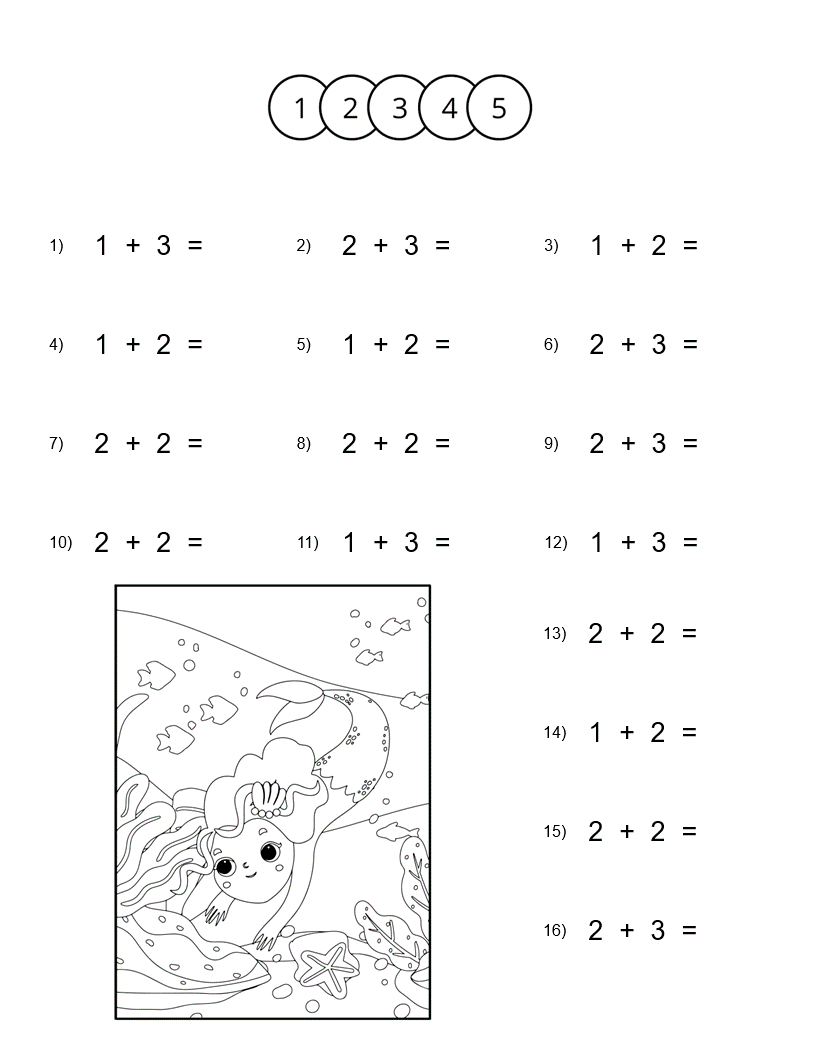 addition counting practice for younger kids - counting numbers 1 - 5 ...