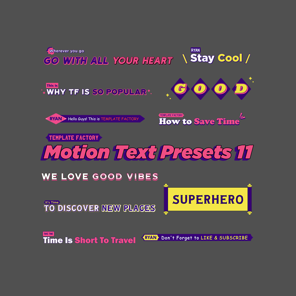 Customizable Motion Text Templates | MOGRT for Adobe Premiere Pro