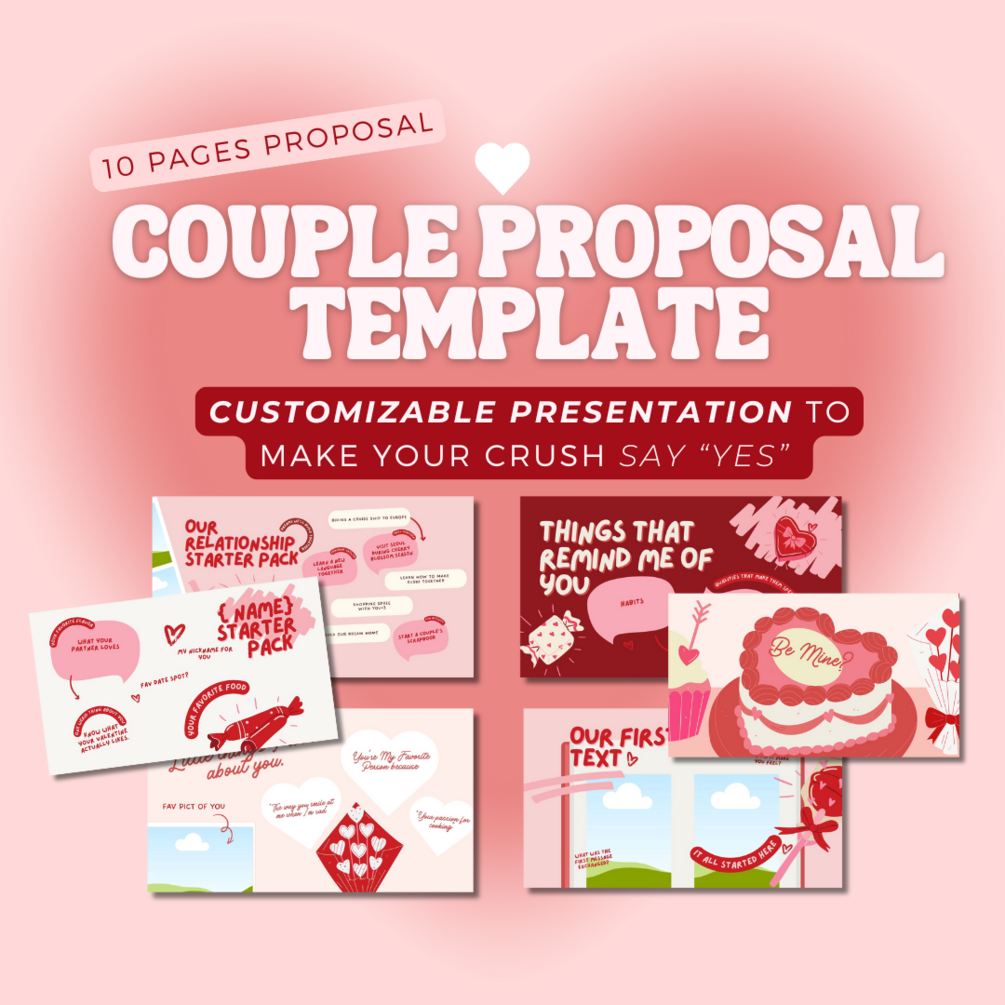 Editable Couple Proposal Powerpoint