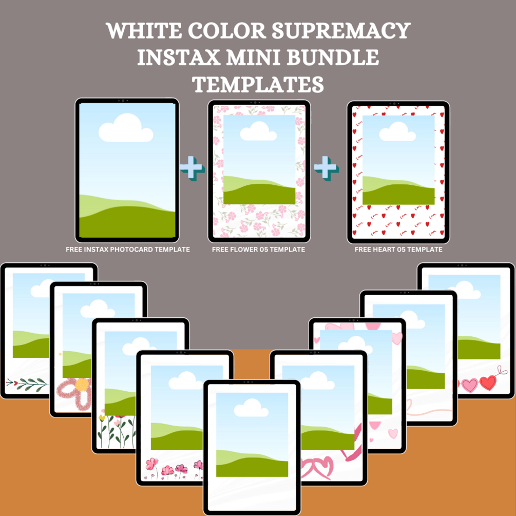 WHITE COLOR SUPREMACY INSTAX MINI BUNDLE