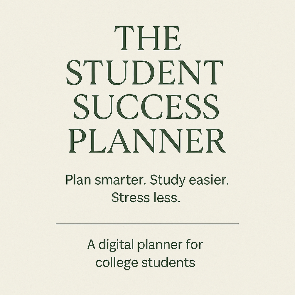 The Student Success Planner: Stay Organized & Stress Less in College