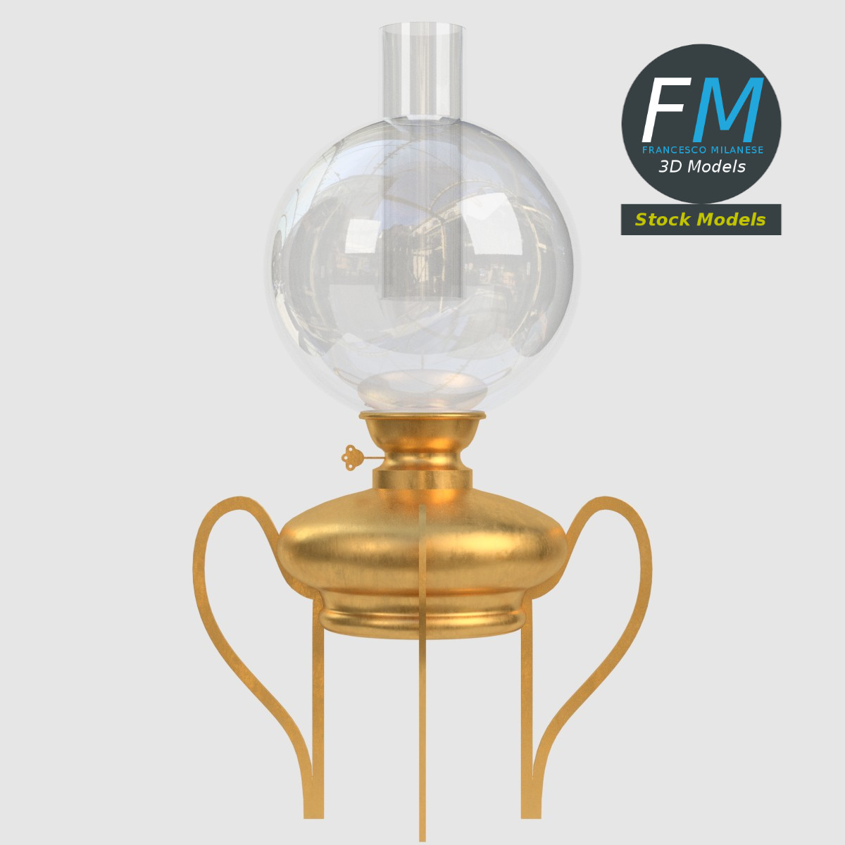3D MODEL - Oil lamp