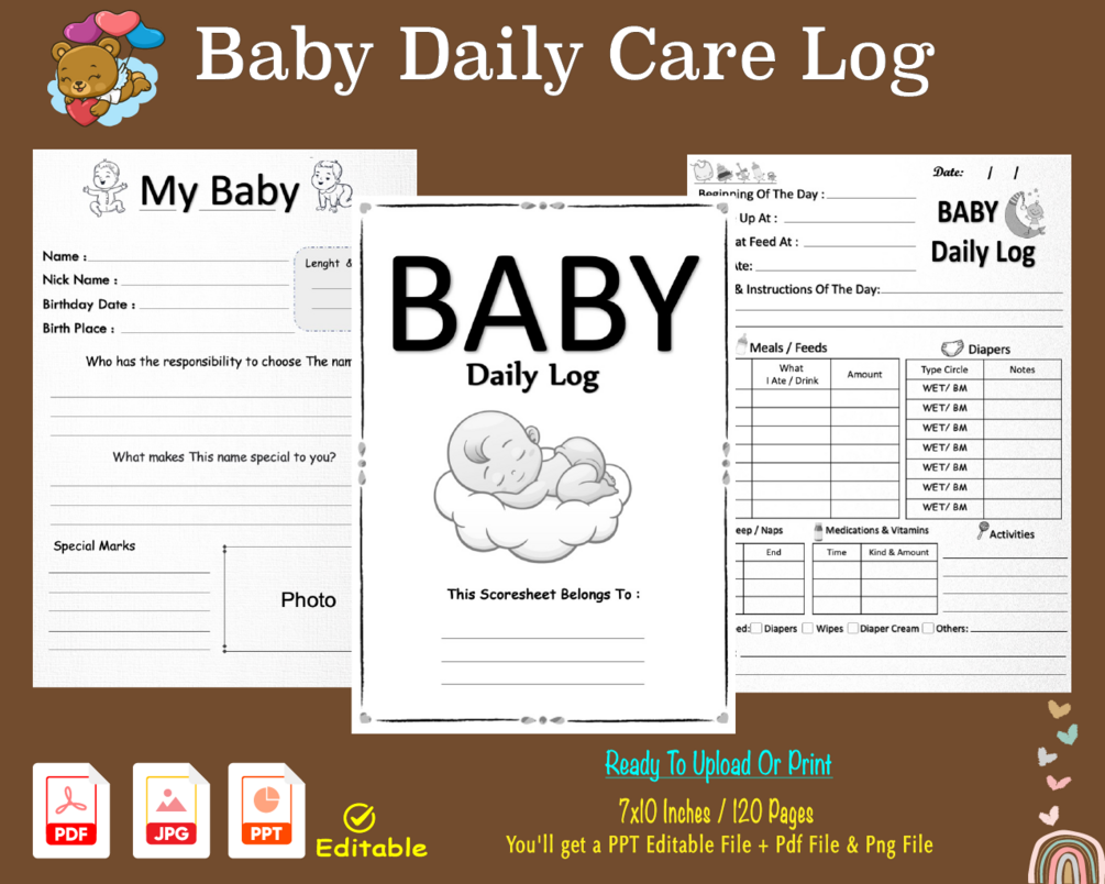 Baby Daily Care Log Template