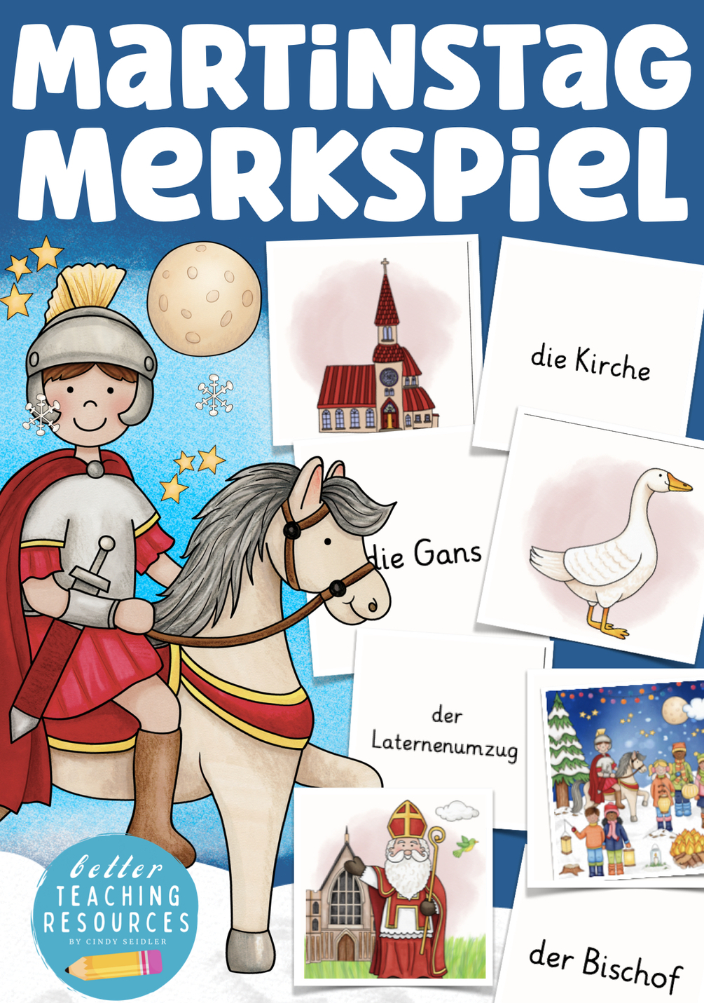 German traditional holiday vocabulary game Deutsch Martinstag Spiel