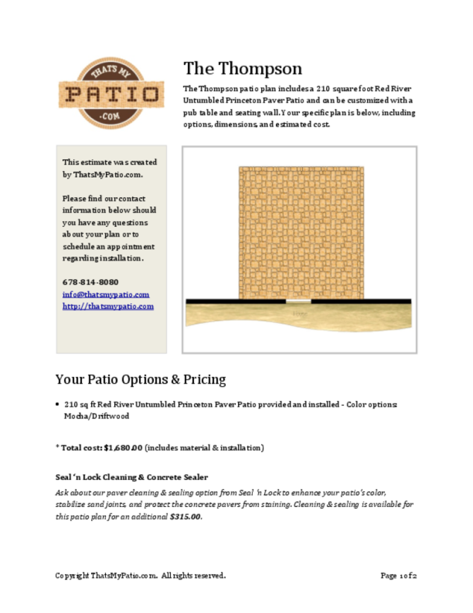 The Thompson - Plan 1