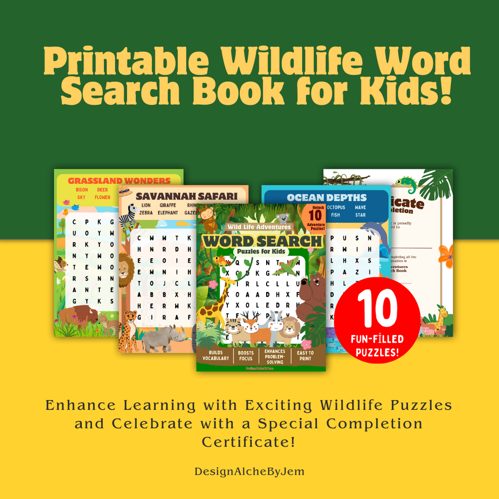 Printable Wildlife Word Search for Kids – Engaging Puzzles with ...
