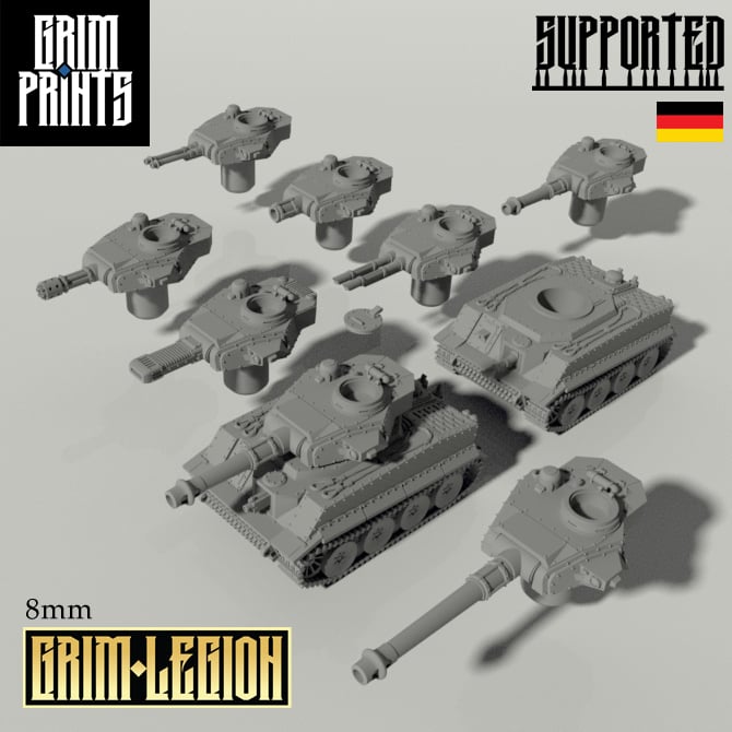 Grim Tiger Main Battle Tank - 8mm
